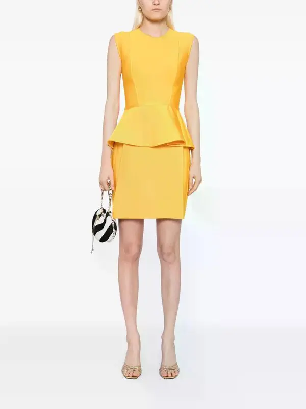 HERVE L. LEROUX Bandage Peplum Top - Yellow