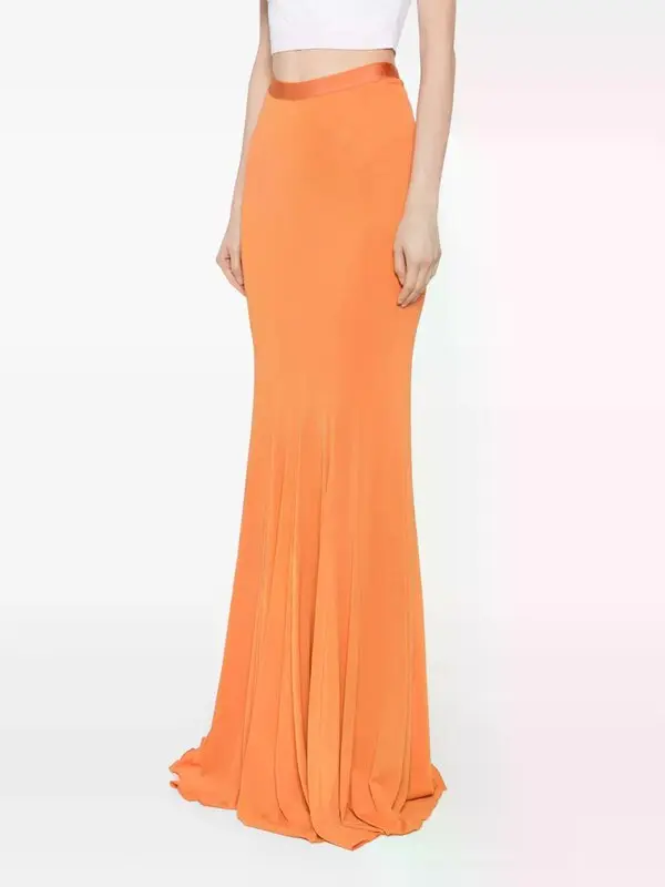 HERVE L. LEROUX Fishtail Skirt - Orange