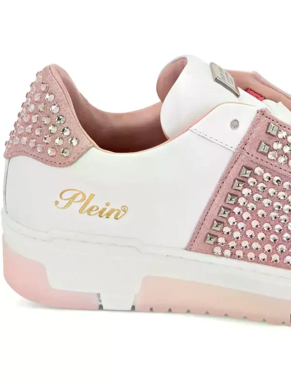 Philipp Plein Studded Leather Sneakers - Pink