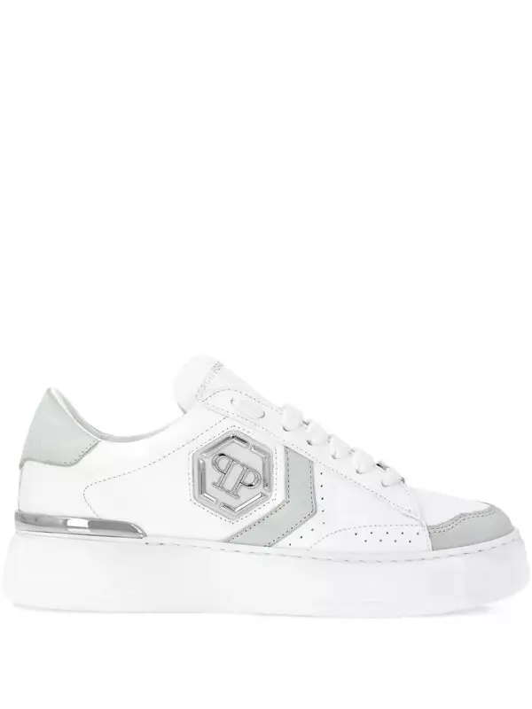 Philipp Plein Hexagon Logo Sneakers - White