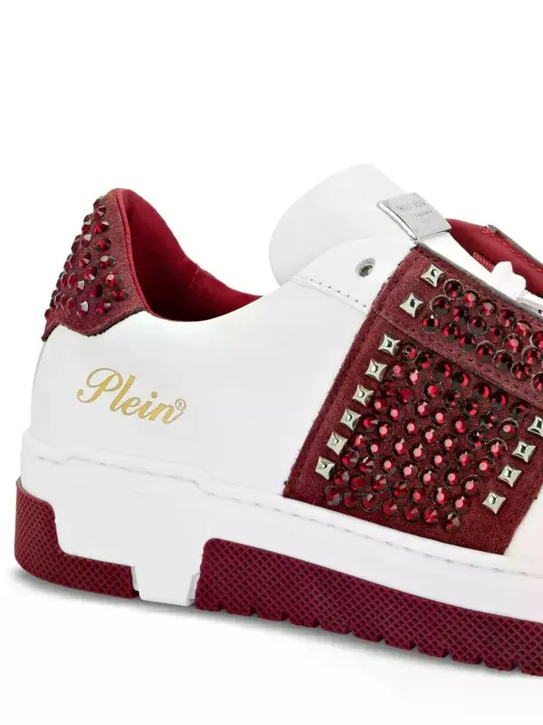 Philipp Plein Stud-embellished Low-top Sneakers - Red