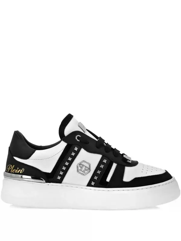Philipp Plein Studded Panelled Low-top Sneakers