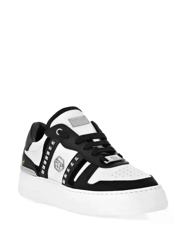 Philipp Plein Studded Panelled Low-top Sneakers