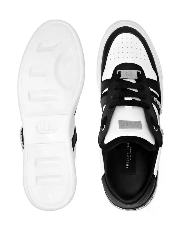 Philipp Plein Studded Panelled Low-top Sneakers