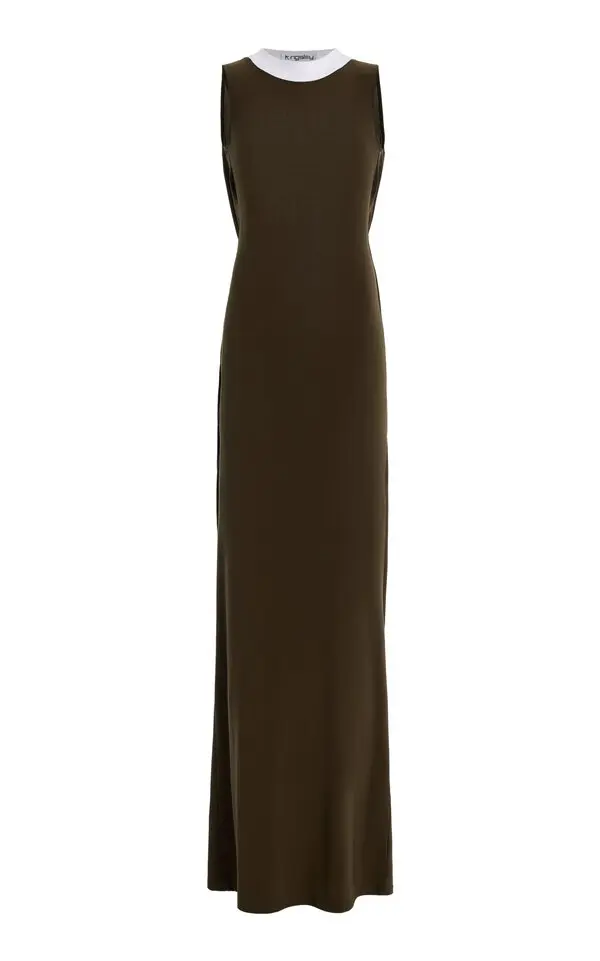 K.NGSLEY Kort Layered Maxi Dress - Green