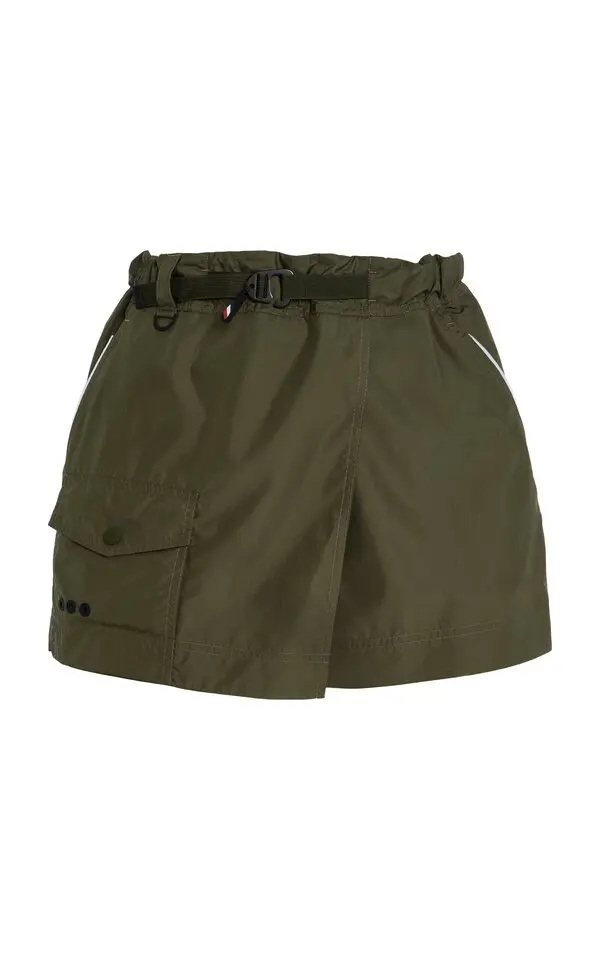 Moncler Belted Ripstop Skort - Green