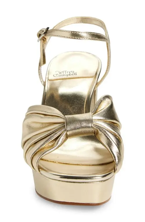 Jeffrey Campbell Dalida Platform Sandal - Light Gold
