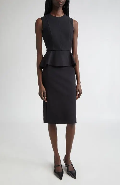 Max Mara Cosmos Sleeveless Knit Peplum Dress