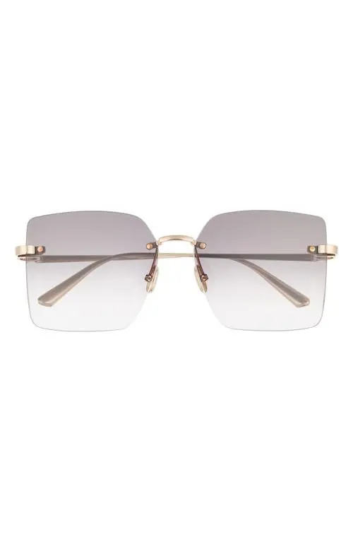Dior Frameless Square Sunglasses - Shiny Rose Gold/smoke