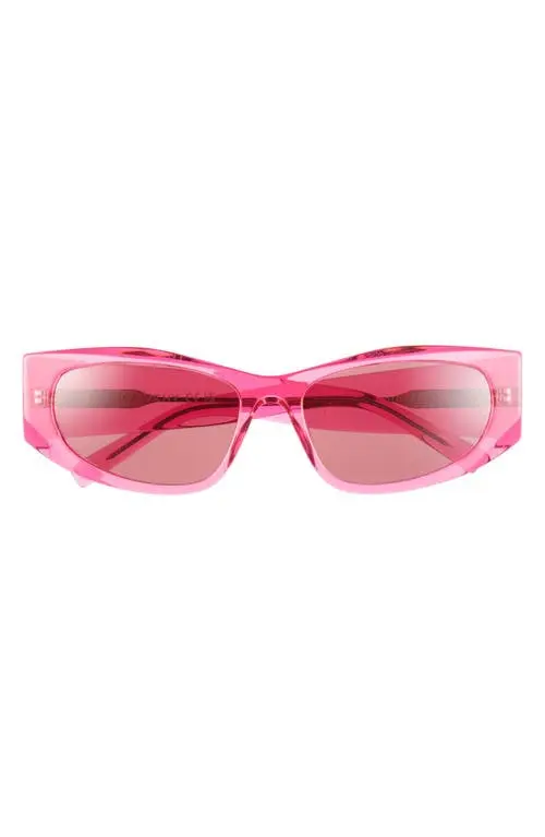 Givenchy Gv Day 56mm Geometric Sunglasses - Shiny Pink / Bordeaux