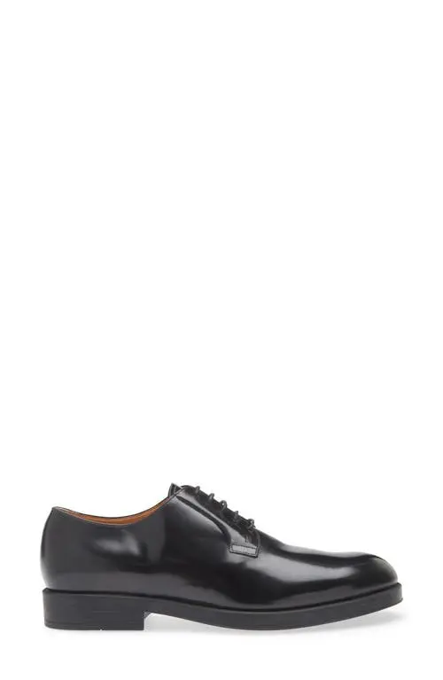 TOD'S Plain Toe Leather Derby - Nero