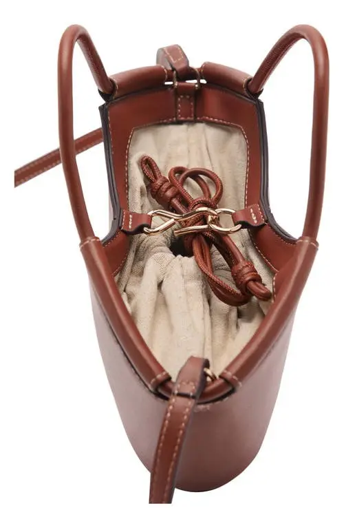 Mango Mini Faux Leather Shopper Bag