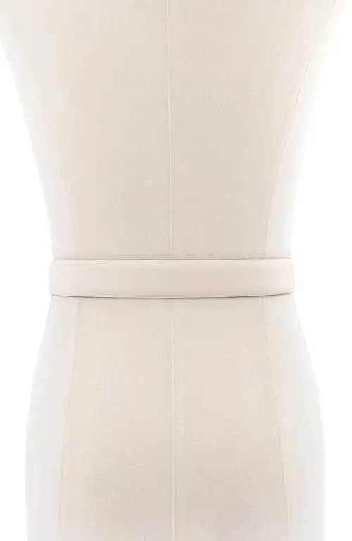 Kate Spade New York Leather Belt With Spade Buckle - Parchment