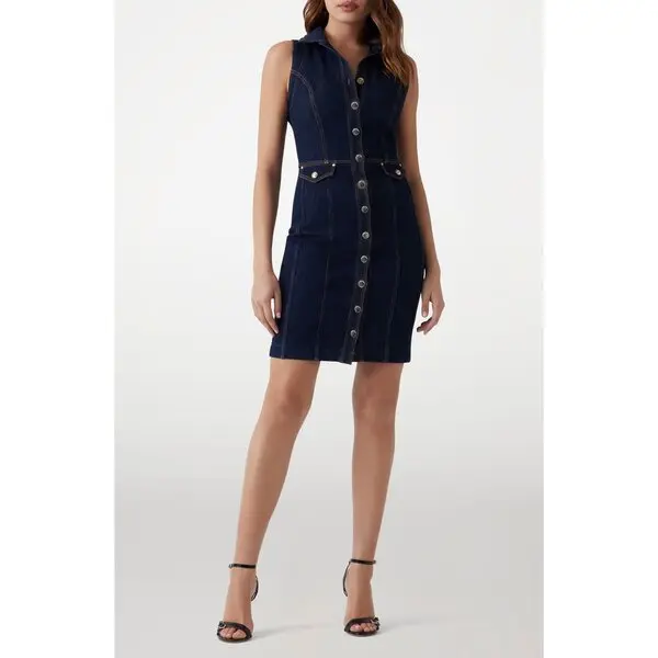 Guess Denim Shirt Dress - Denim Blue
