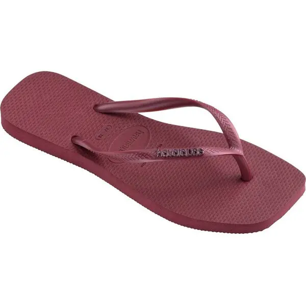 Havaianas Slim Square Logo Flip Flop - Amaranth