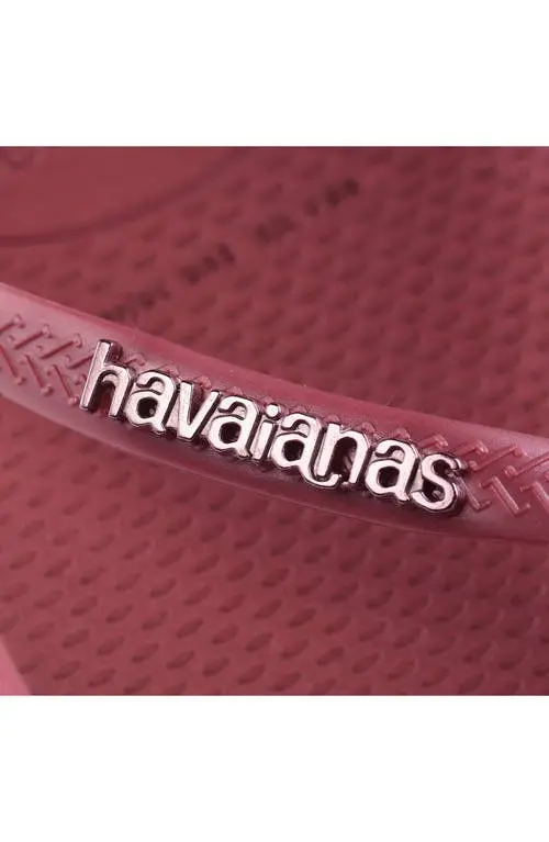 Havaianas Slim Square Logo Flip Flop - Amaranth