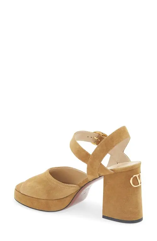 Valentino Garavani Fawcette Platform Sandal - Beige