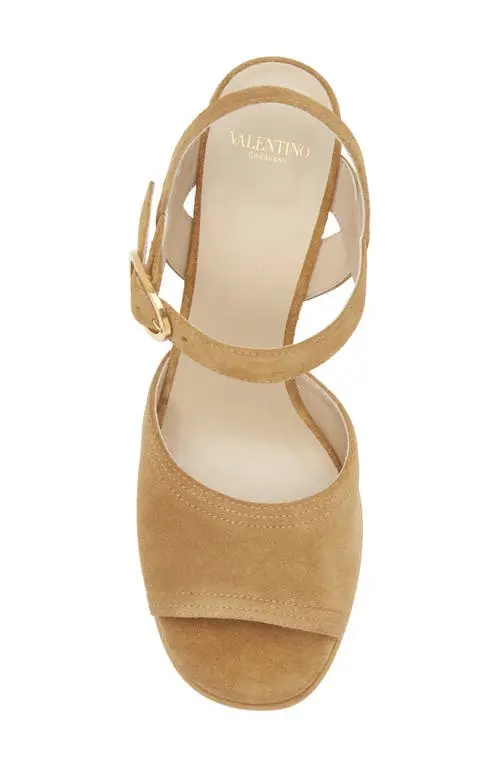 Valentino Garavani Fawcette Platform Sandal - Beige