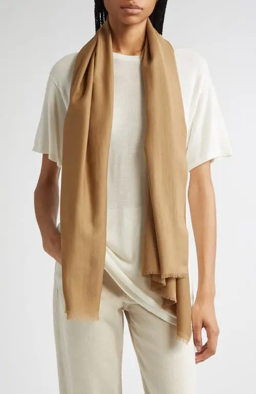 TOTEME Mercerized Wool Fringe Scarf - Hazel