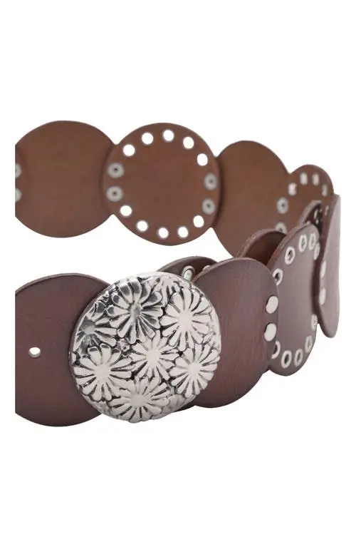Mango Studded Faux-leather Belt