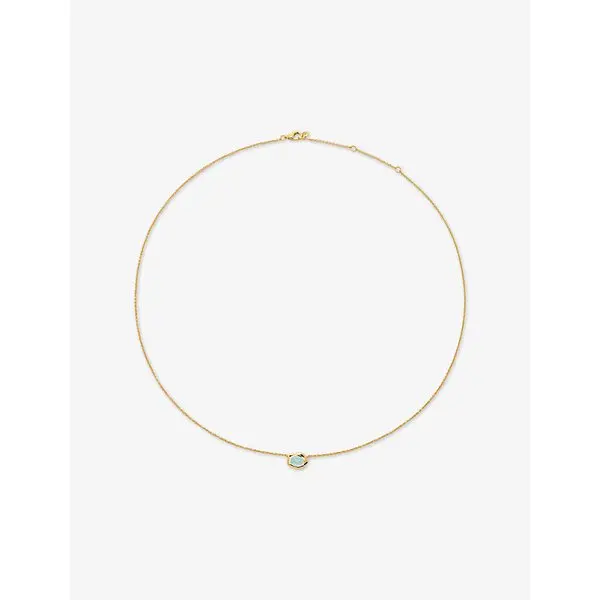 Monica Vinader Odyssey Aquamarine Vermeil Necklace - Blue