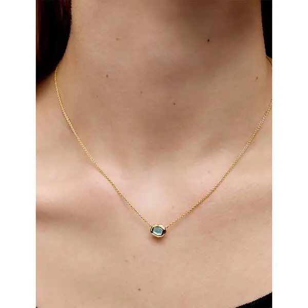 Monica Vinader Odyssey Aquamarine Vermeil Necklace - Blue
