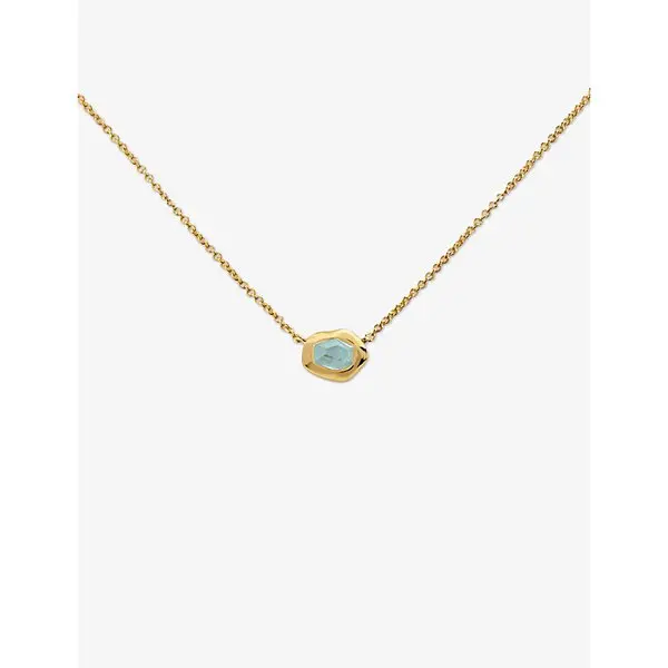 Monica Vinader Odyssey Aquamarine Vermeil Necklace - Blue