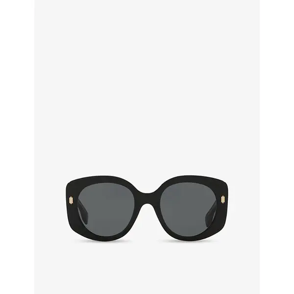 Fendi Fe40137i Roma Round-frame Sunglasses - Black