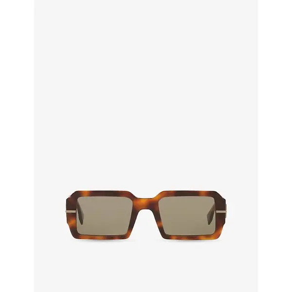 Fendi Square-frame Tortoiseshell Sunglasses - Brown