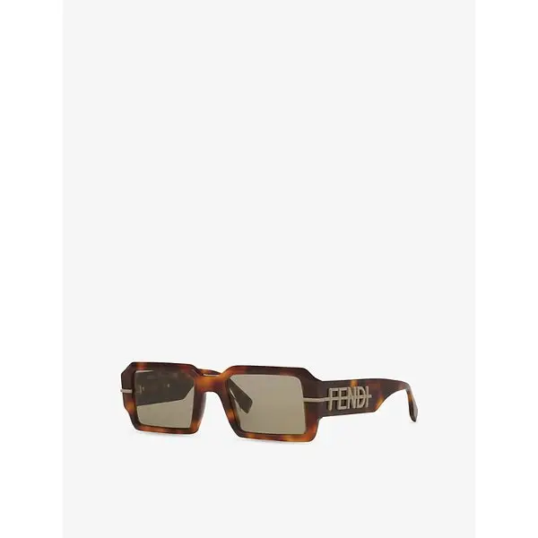 Fendi Square-frame Tortoiseshell Sunglasses