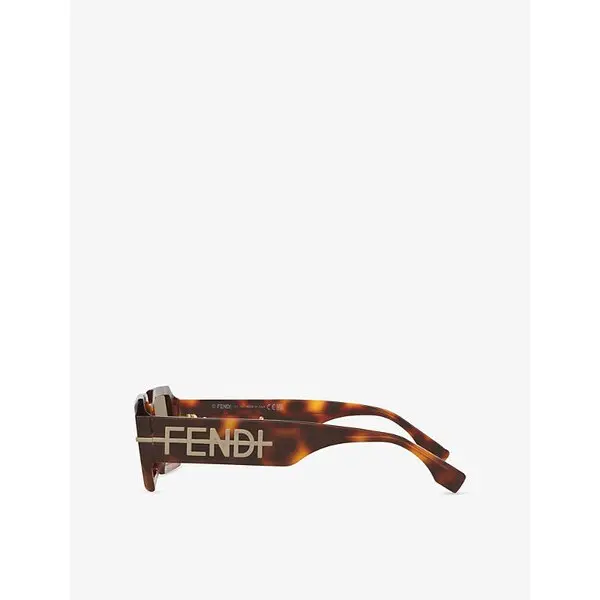 Fendi Square-frame Tortoiseshell Sunglasses