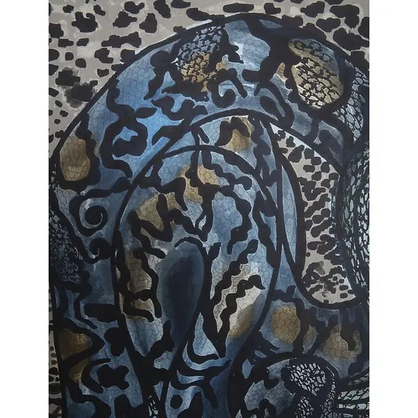 Zadig&Voltaire Billie Snake-print Viscose And Silk-blend Scarf - Medium Grey