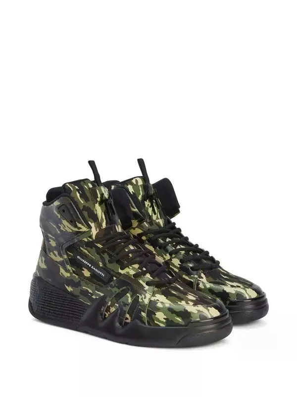 GIUSEPPE ZANOTTI Talon Camouflage High-top Sneakers - Green