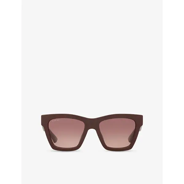 Gucci Cat-eye Frame Injected Sunglasses - Red