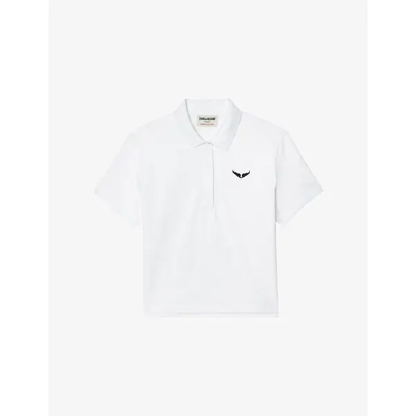 Zadig&Voltaire Logo-embroidered Cotton Polo Shirt - White