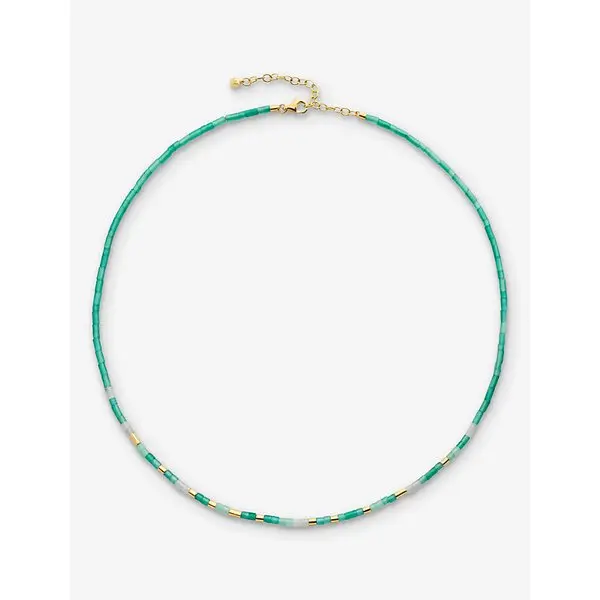 Monica Vinader Delphi Gemstone Beaded Necklace - Green