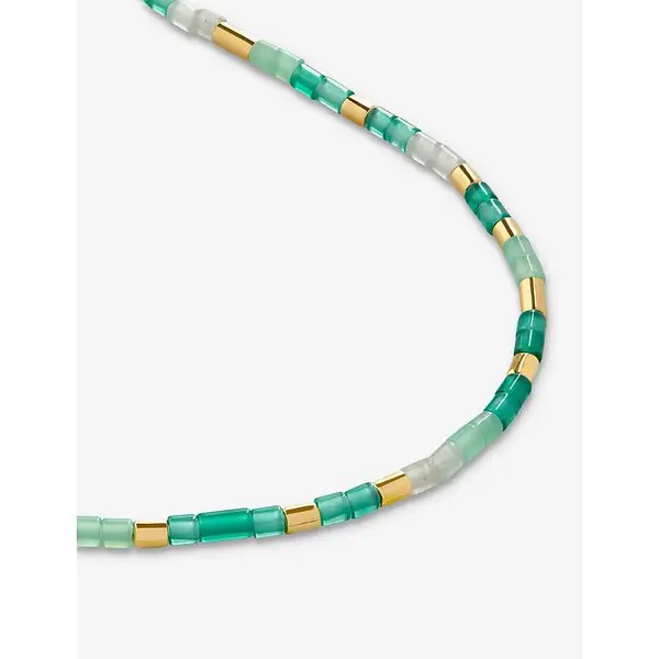 Monica Vinader Delphi Gemstone Beaded Necklace - Green