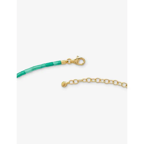 Monica Vinader Delphi Gemstone Beaded Necklace - Green