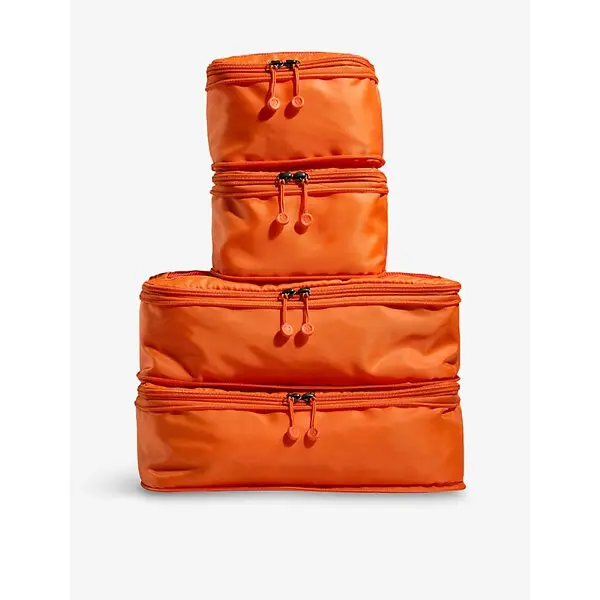 ANTLER Chelsea Woven Packing Cubes Set Of Four - Coral