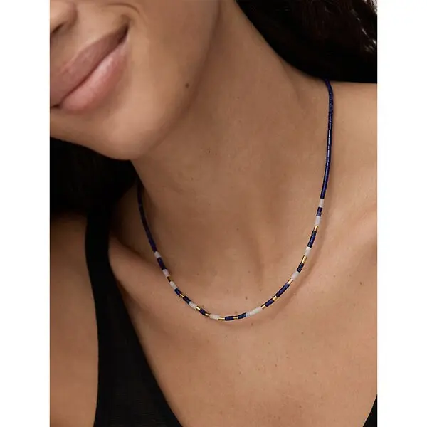 Monica Vinader Delphi Sodalite Beaded Necklace - Blue