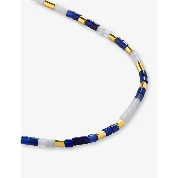 Monica Vinader Delphi Sodalite Beaded Necklace - Blue