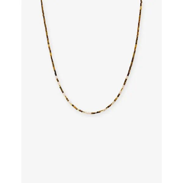 Monica Vinader Delphi Gemstone Beaded Necklace - Brown