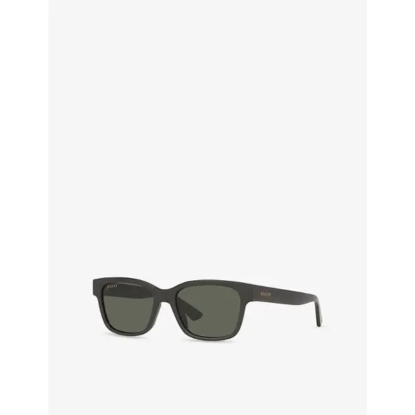 Gucci Gg1716s Rectangle-frame Injected Sunglasses - Grey