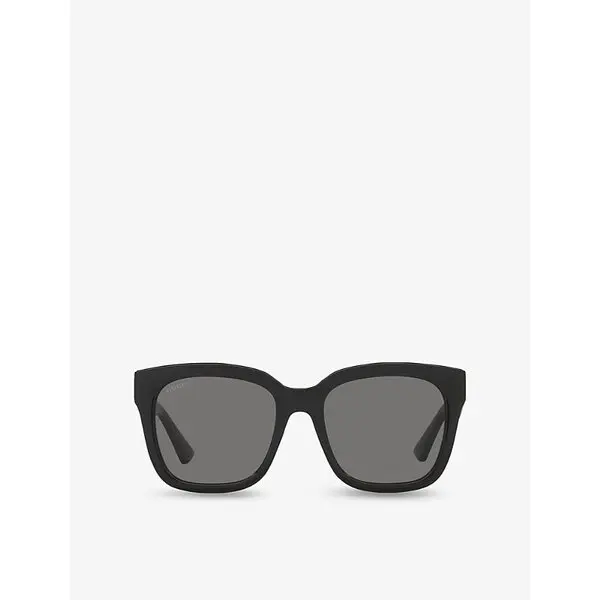 Gucci Gg1338s Rectangle-frame Sunglasses - Black
