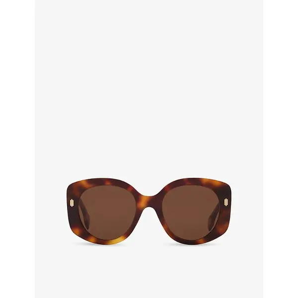 Fendi Roma Round-frame Sunglasses - Brown