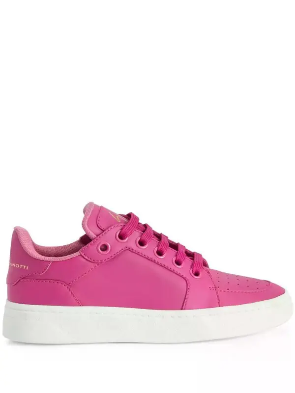 GIUSEPPE ZANOTTI Calf-leather Lace-up Sneakers - Pink