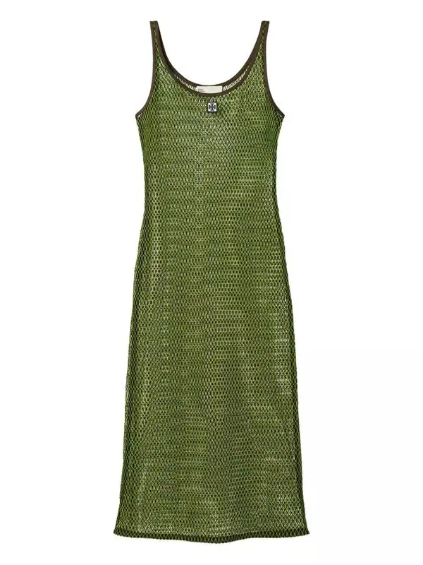 Tory Burch Mesh Midi Dress - Green