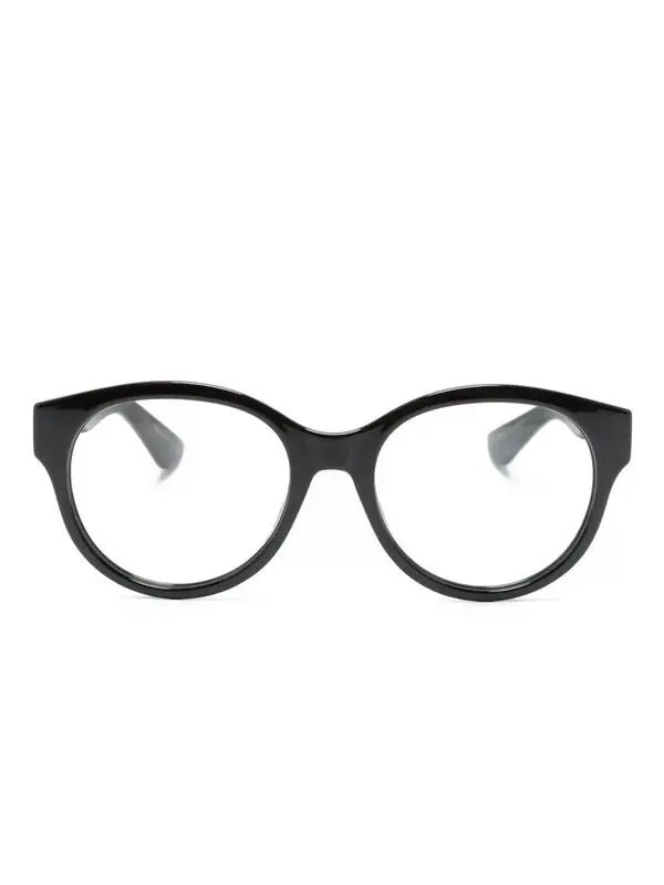 Gucci Interlocking G Round-frame Glasses - Black