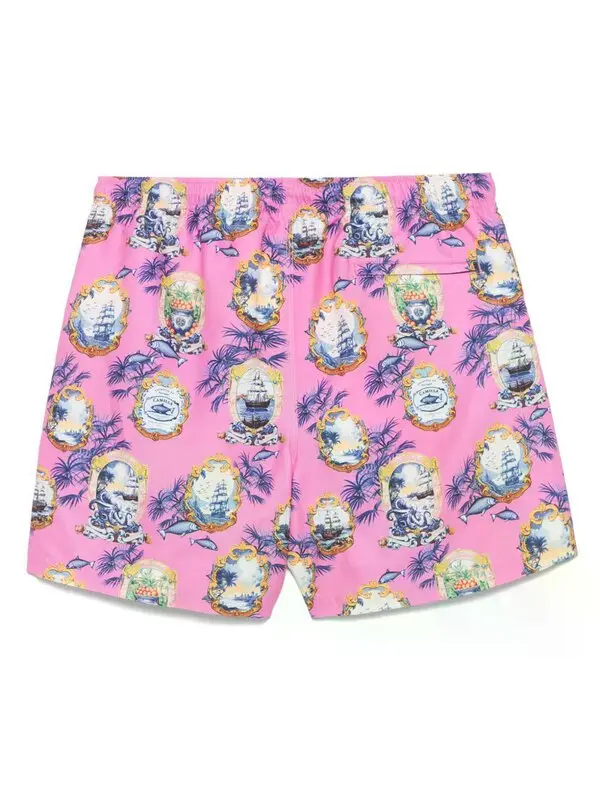 Camilla Salty Splendour-print Swim Shorts
