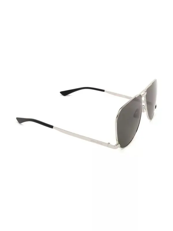 Saint Laurent Logo-engraved Pilot-frame Sunglasses